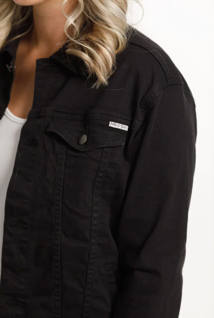 Classic denim jacket - black - NZ online fashion boutique | Dragonfly ...